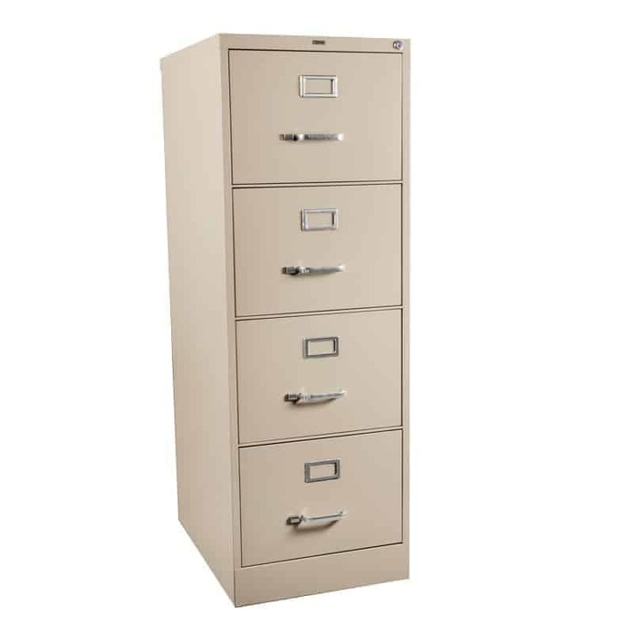 Archivero Institucional vertical de 4 gavetas Metálico Arena ...