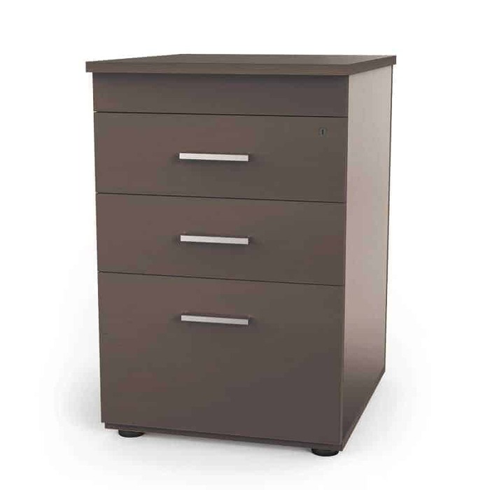 Archivero 305 de 2 cajones papeleros y 1 gaveta Melamina Tabaco ...